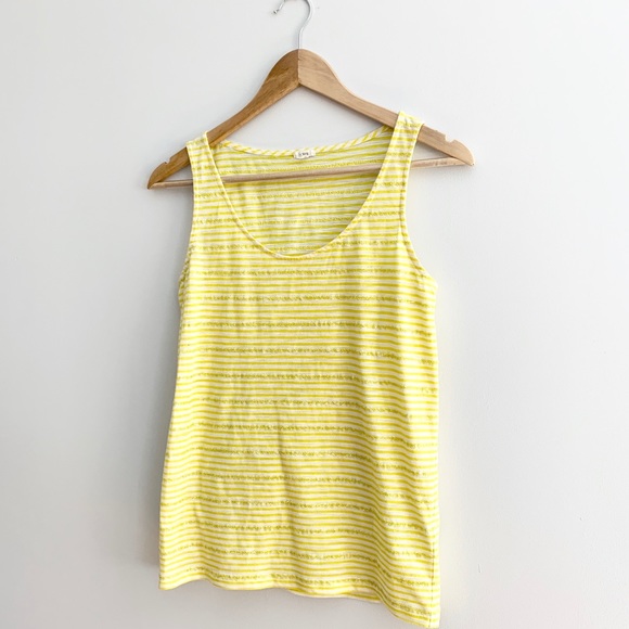 J. Crew | Tops | J Crew Yellow Sequin Striped Tank | Poshmark
